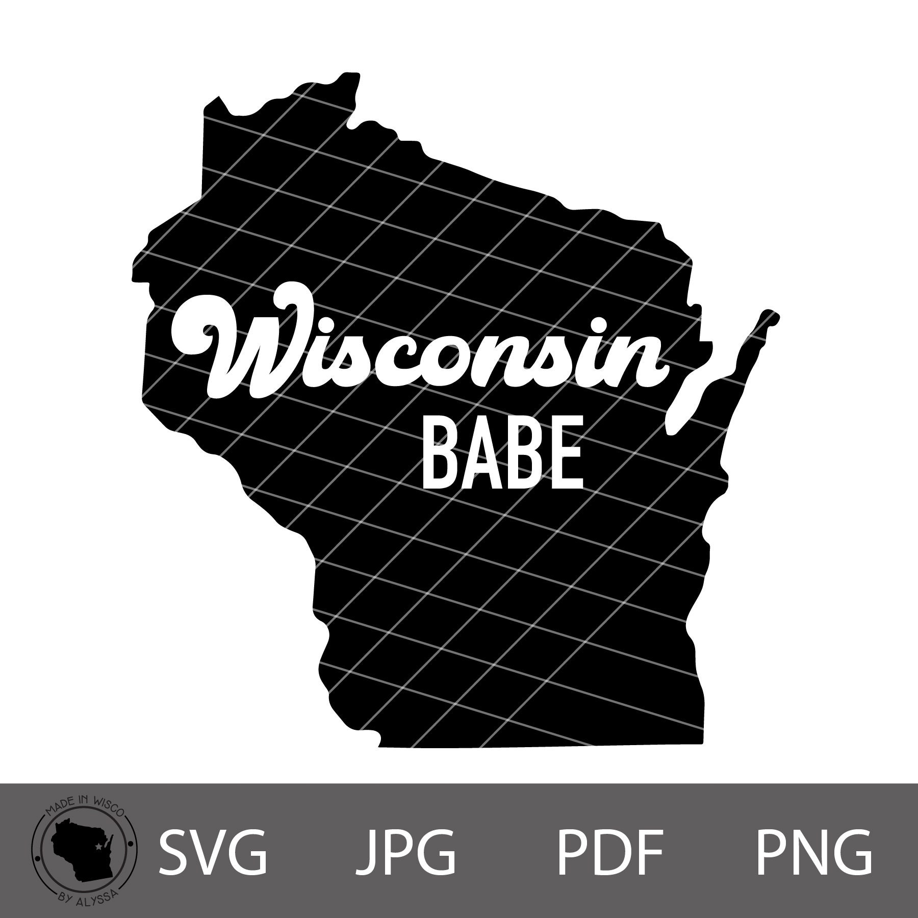 Wisconsin Babe Svg, Cute Wisconsin Svg, State Svg, Cricut Files - Etsy