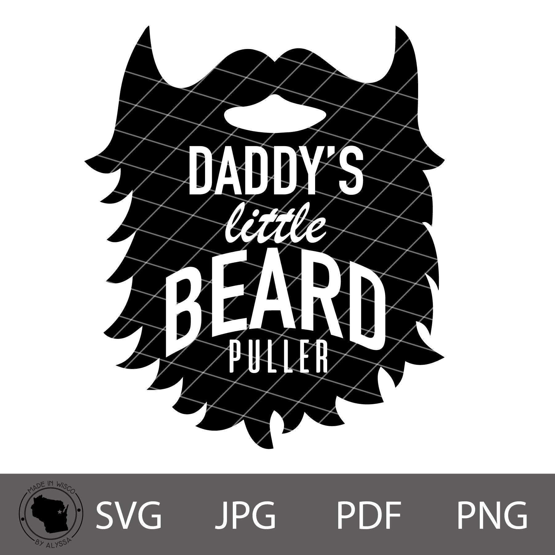 Daddy's Little Beard Puller Svg, Beard Svg, Funny Baby Svg, Cricut ...