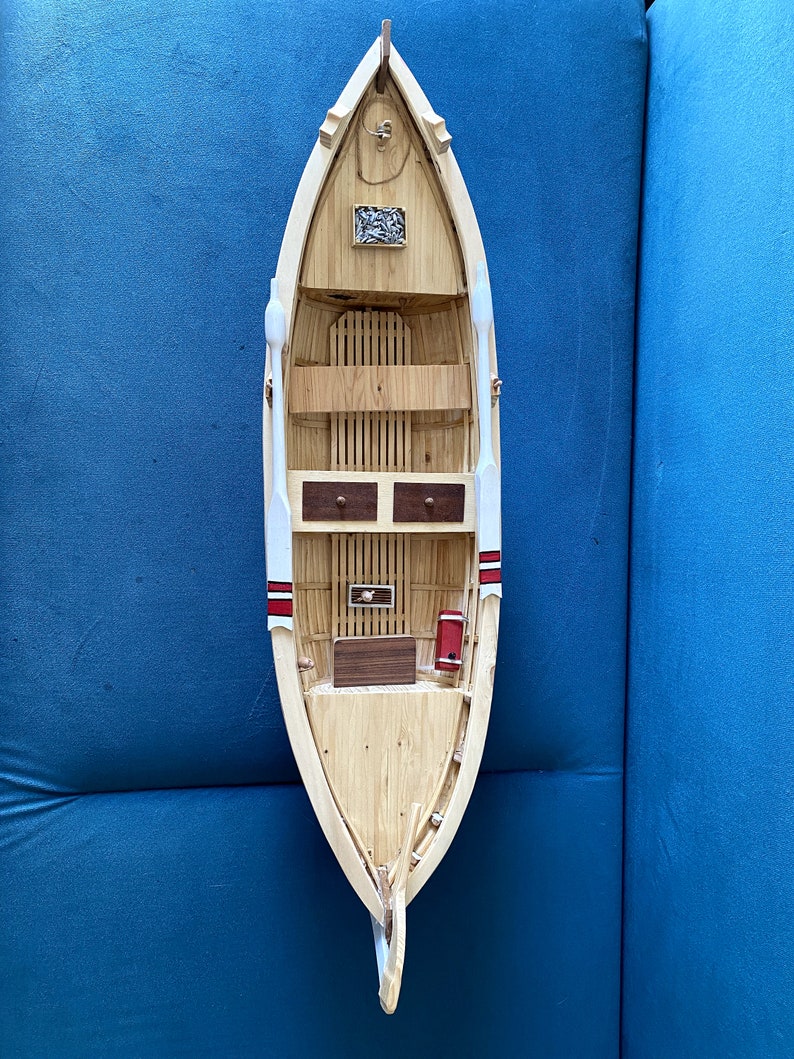 Wooden Model Rowboat - Etsy