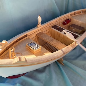 Wooden Model Rowboat - Etsy