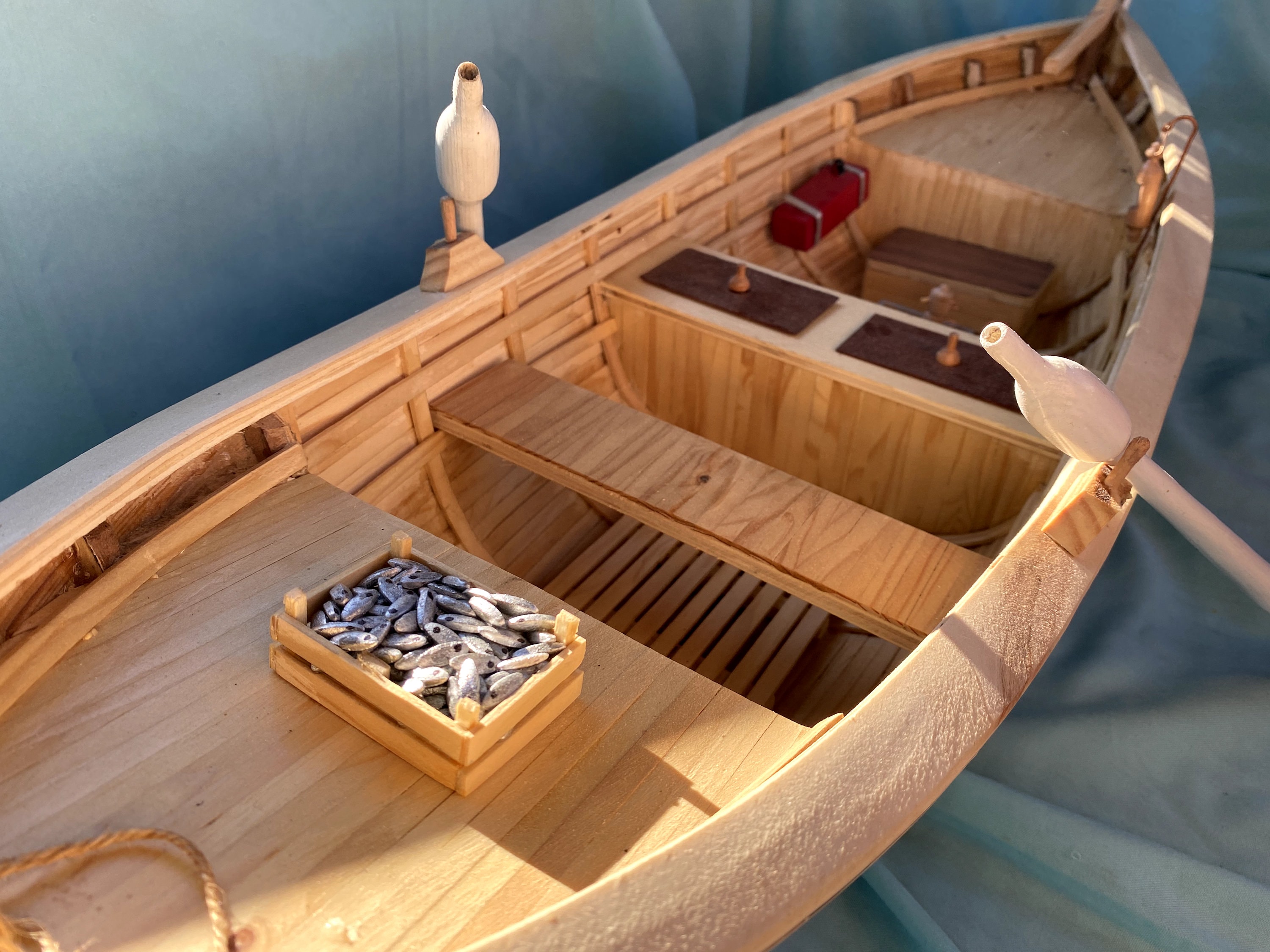 Wooden Model Rowboat - Etsy