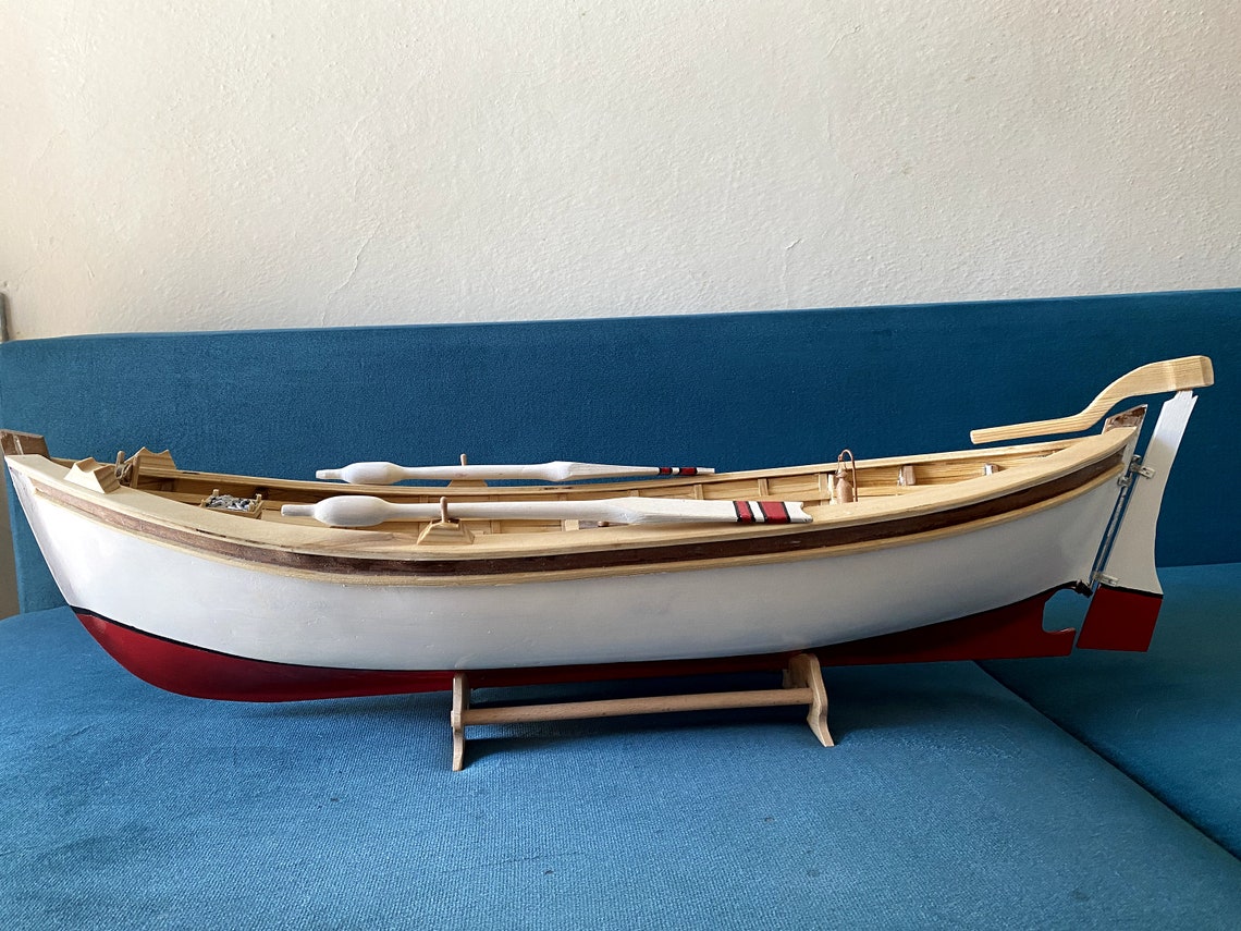 Wooden Model Rowboat - Etsy