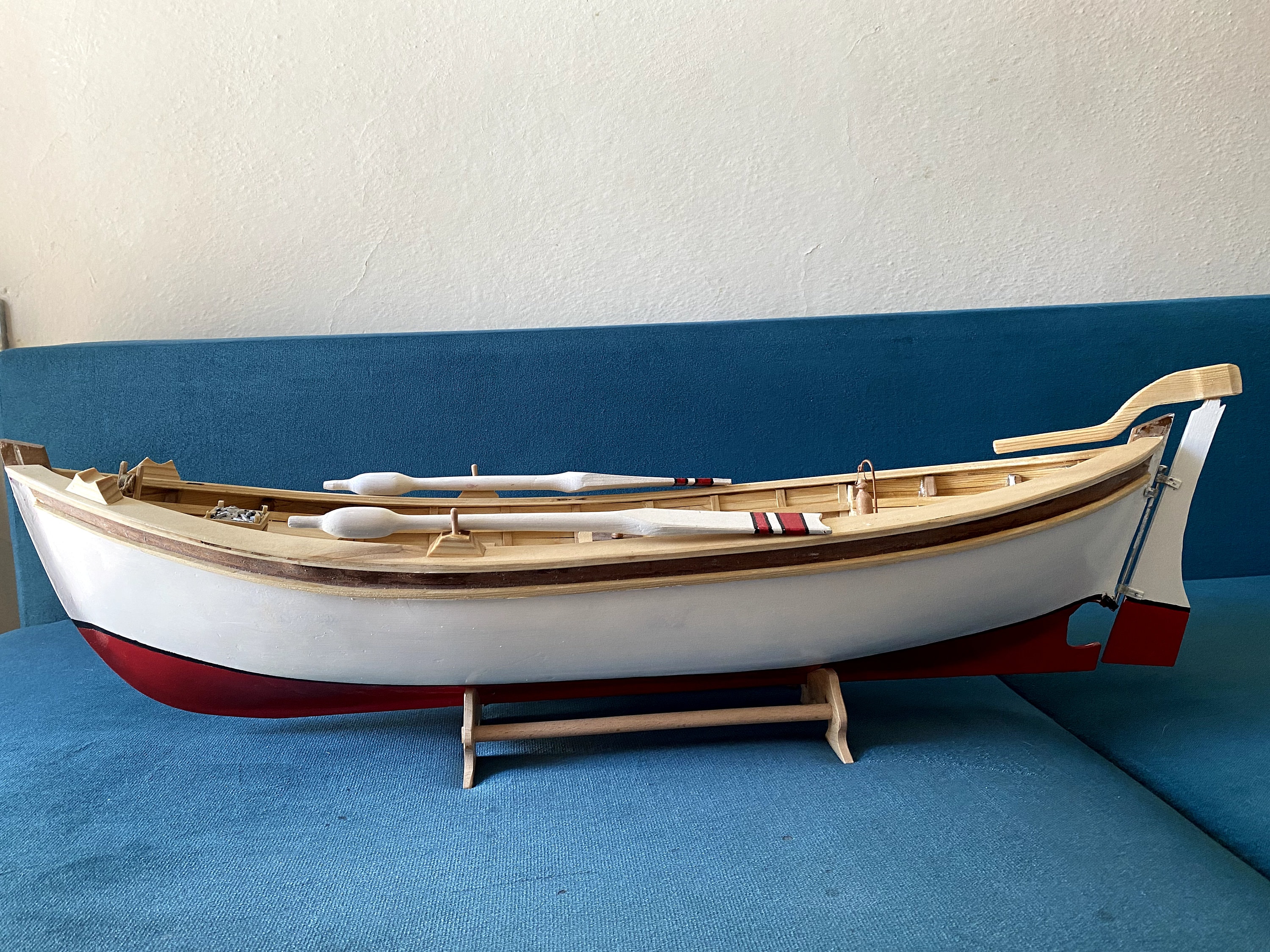 Wooden Model Rowboat - Etsy