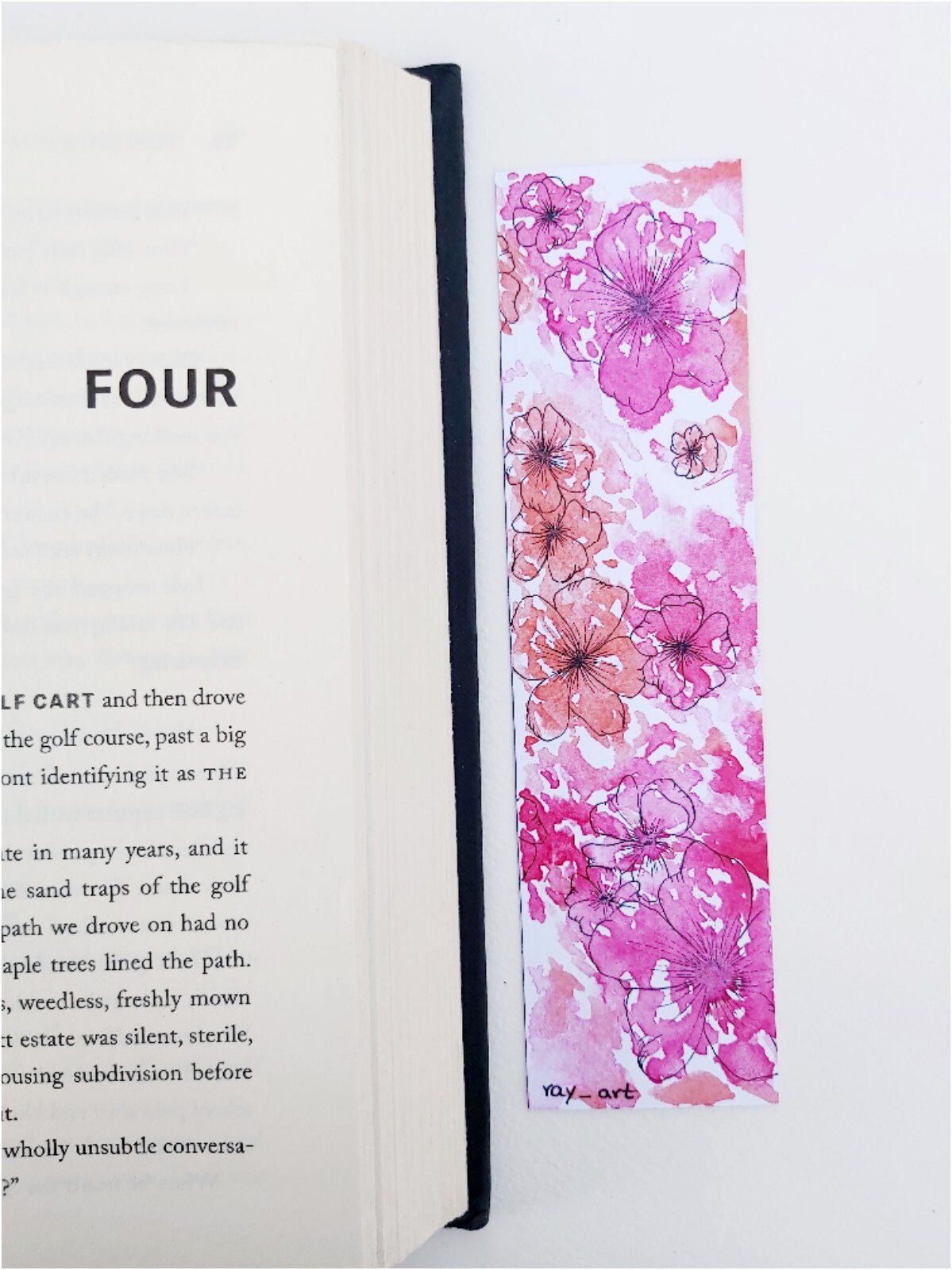 Floral Watercolour Bookmark Colourful Bookmark Girly Print - Etsy Denmark