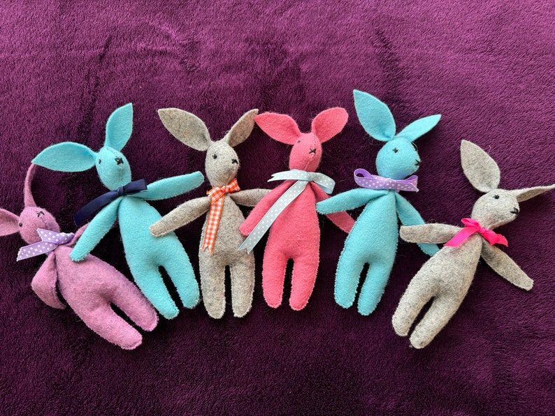 Handmade Felt Bunny With Sleeping Bag/anxiety Gift/lavender Scent ...