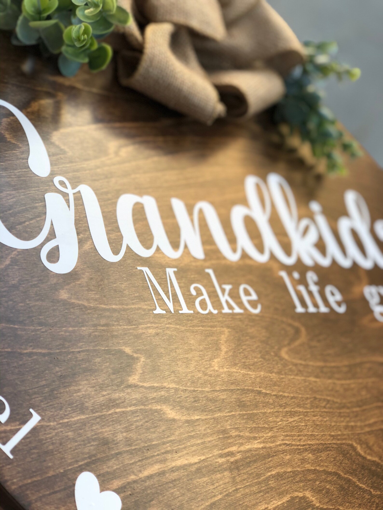 Grandkids Sign Grandparents Gift Grandkids Round Sign - Etsy