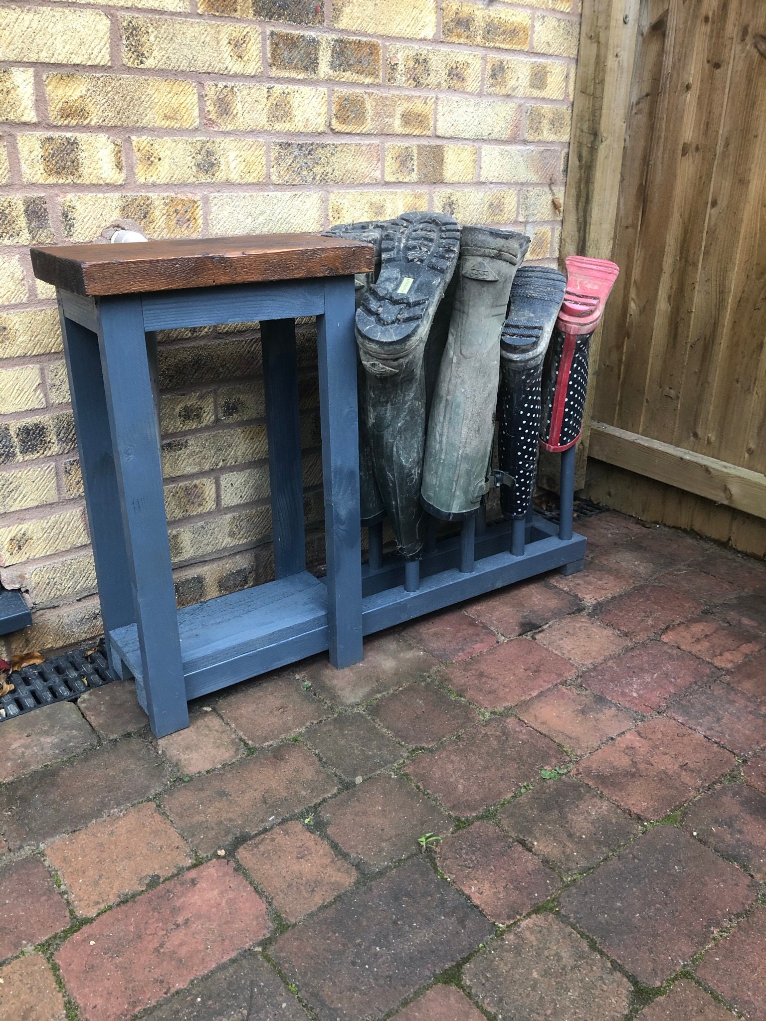 Welly Rack for 4 Pairs of Wellies With Seat - Etsy UK