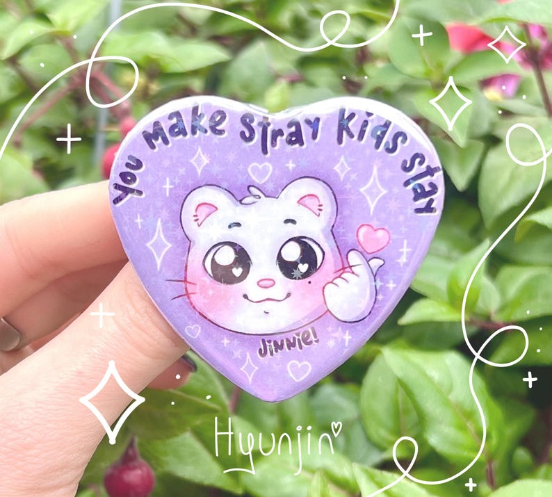 Stray Kids SKZOO Heart Pin Buttons - Etsy