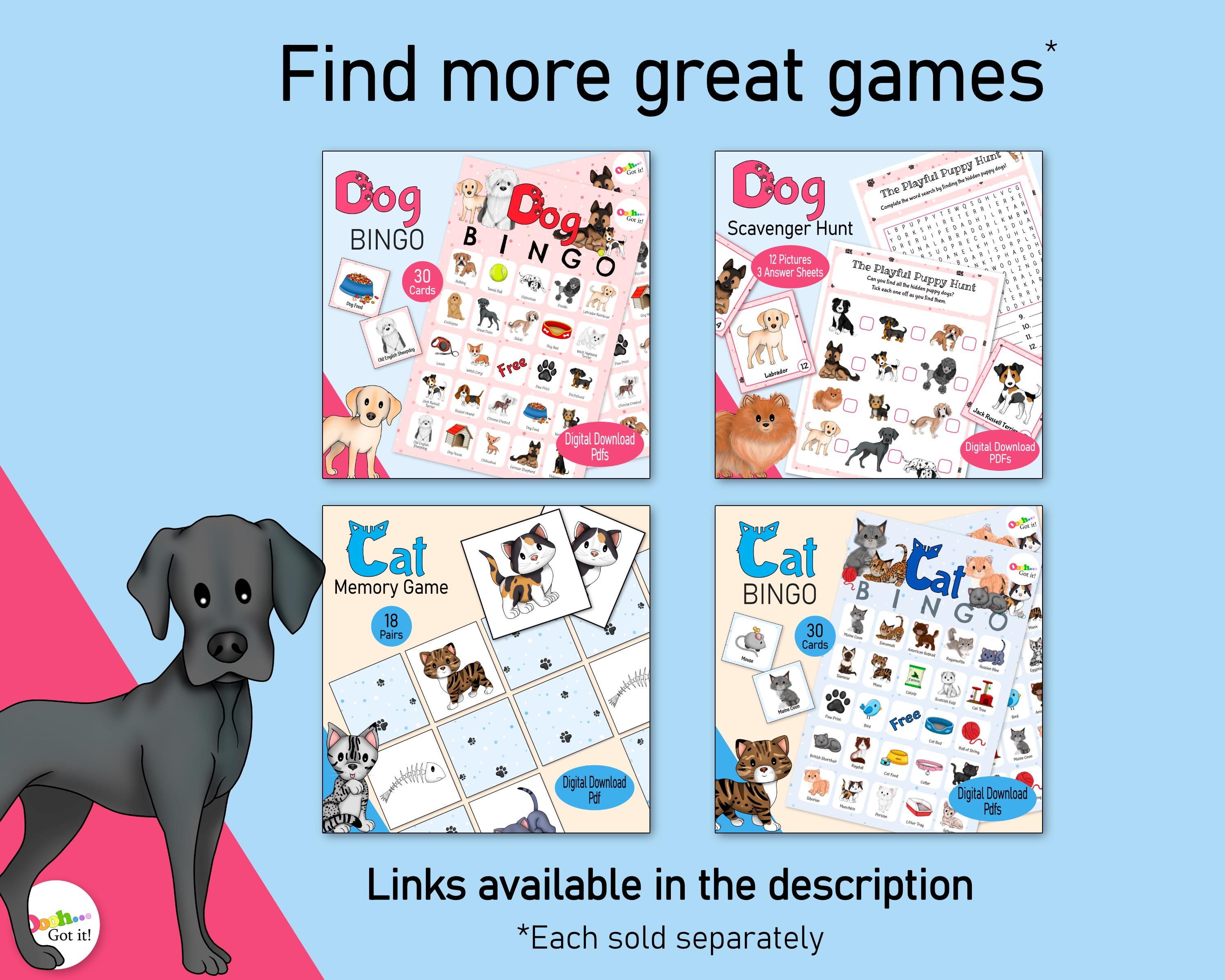 Dog Dominoes, a Printable Puppy Picture Matching Activity for Kids ...