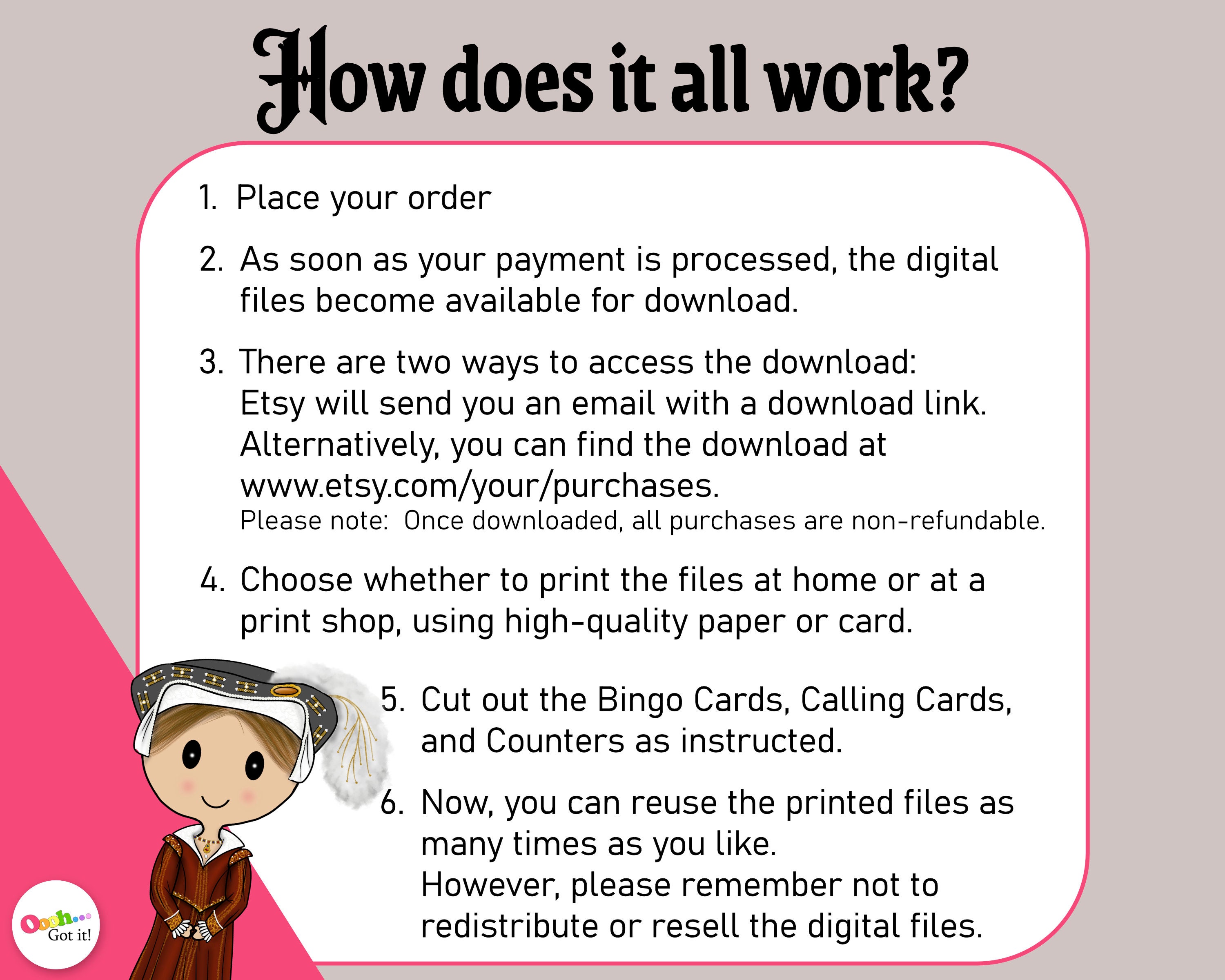 The Tudors Bingo a British History Game Featuring Henry VIII - Etsy UK