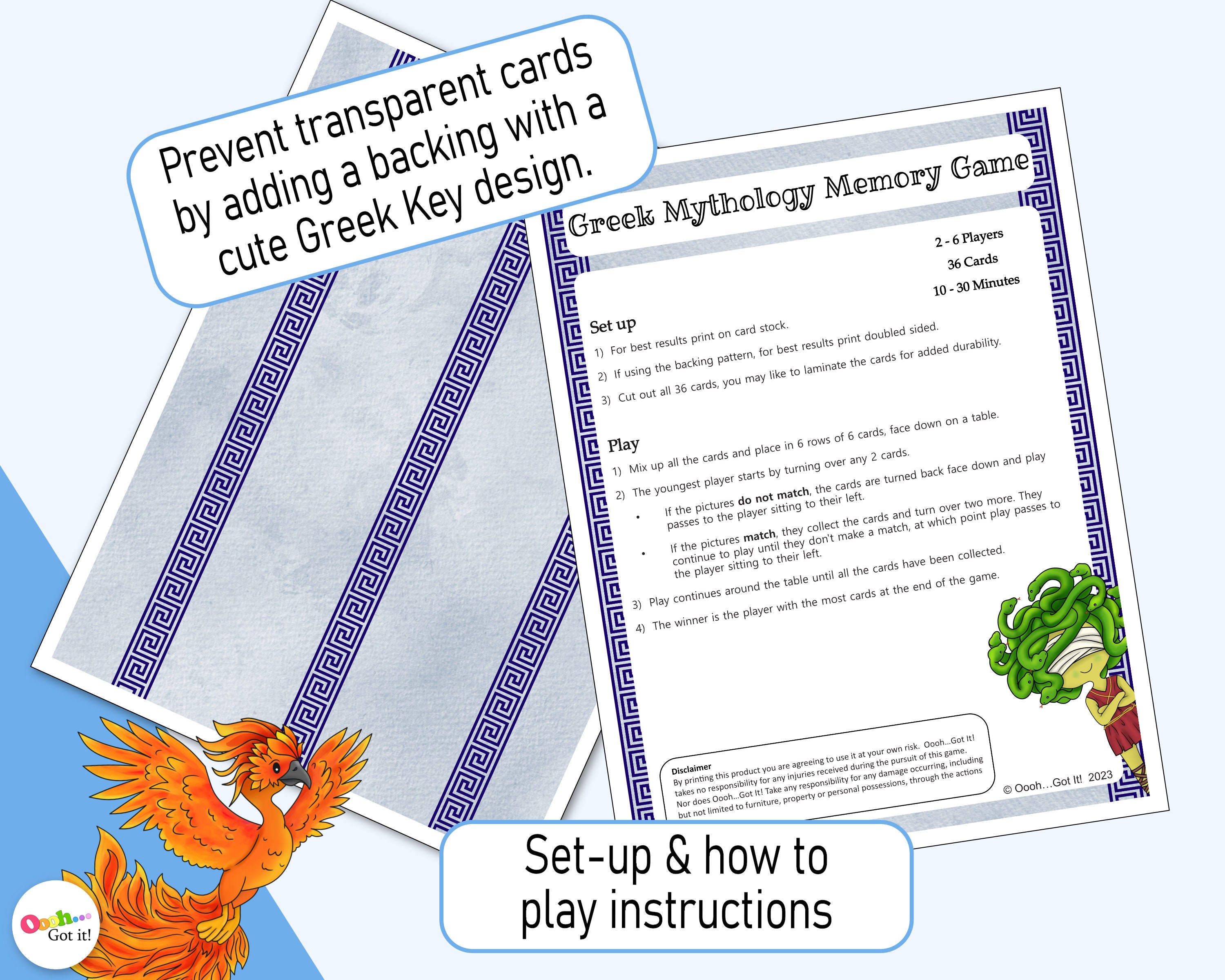 Greek Mythology Memory Game, a Printable Ancient Greece Picture ...