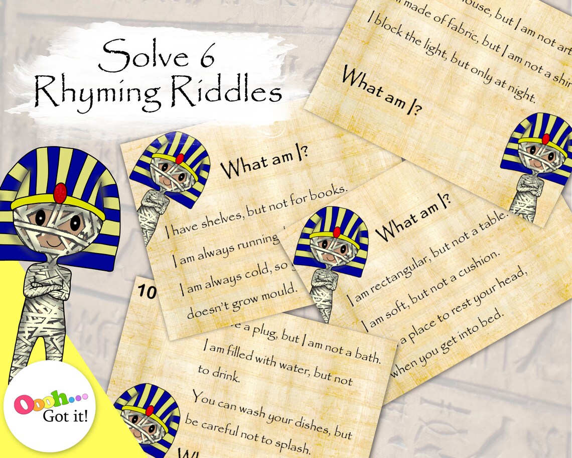 Ancient Egyptian Mummy Treasure Hunt a Indoor Printable - Etsy UK