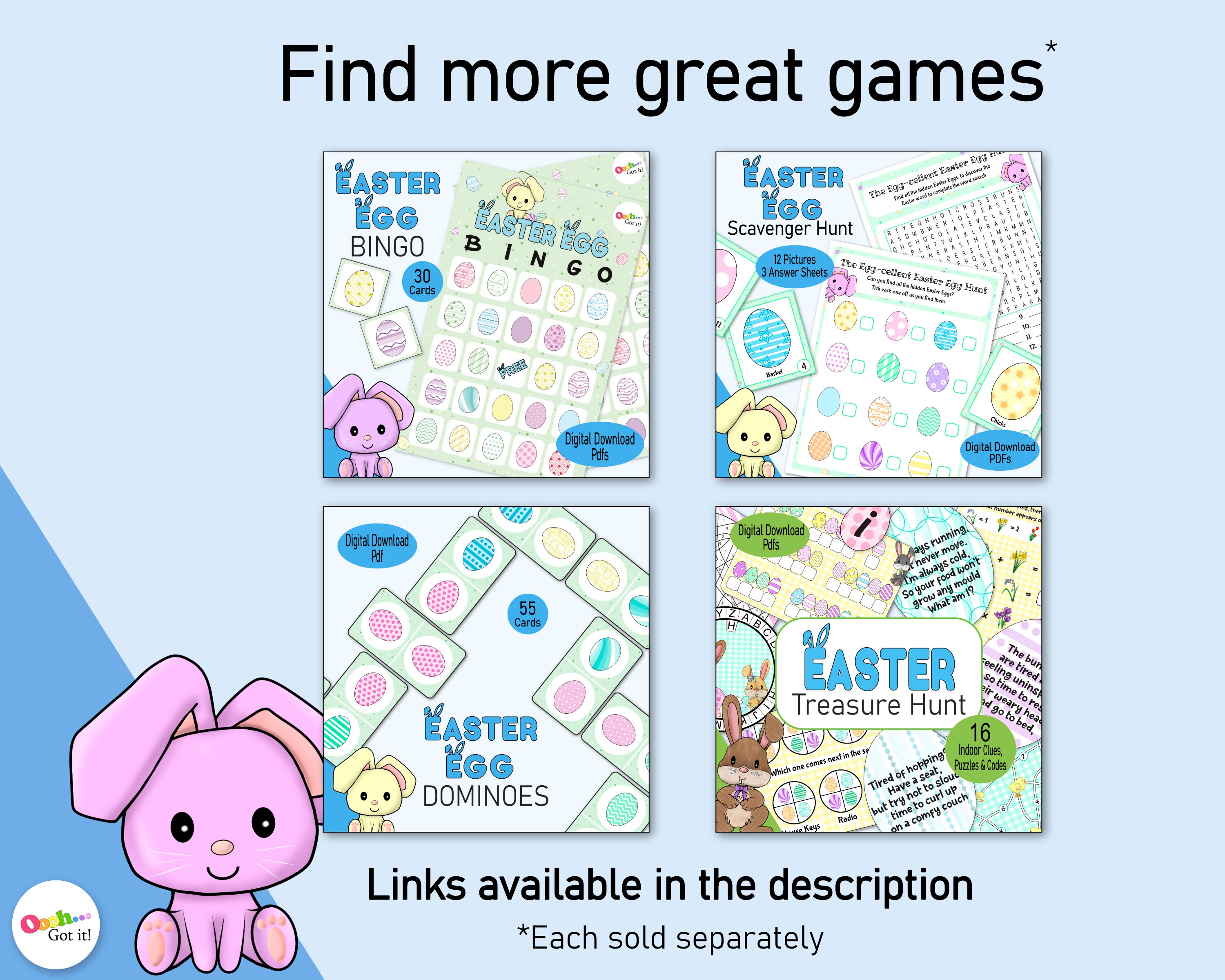 Easter Egg Memory Card Game, a Printable Picture Matching Family Game ...