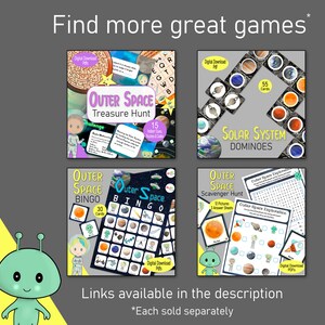 Space Memory Card Game, a Printable Picture Matching Solar System ...