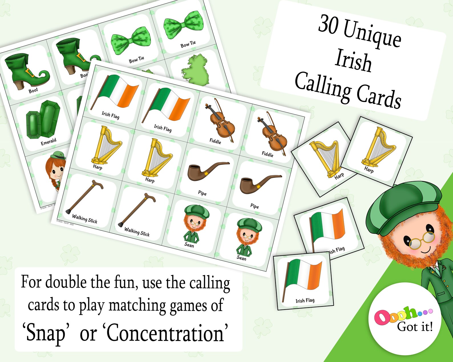 St. Patrick's Day Bingo a Printable Leprechaun Game a - Etsy UK