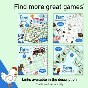 Farm Animals Dominoes, a Printable Farmyard Game Party Favor, or Gift ...