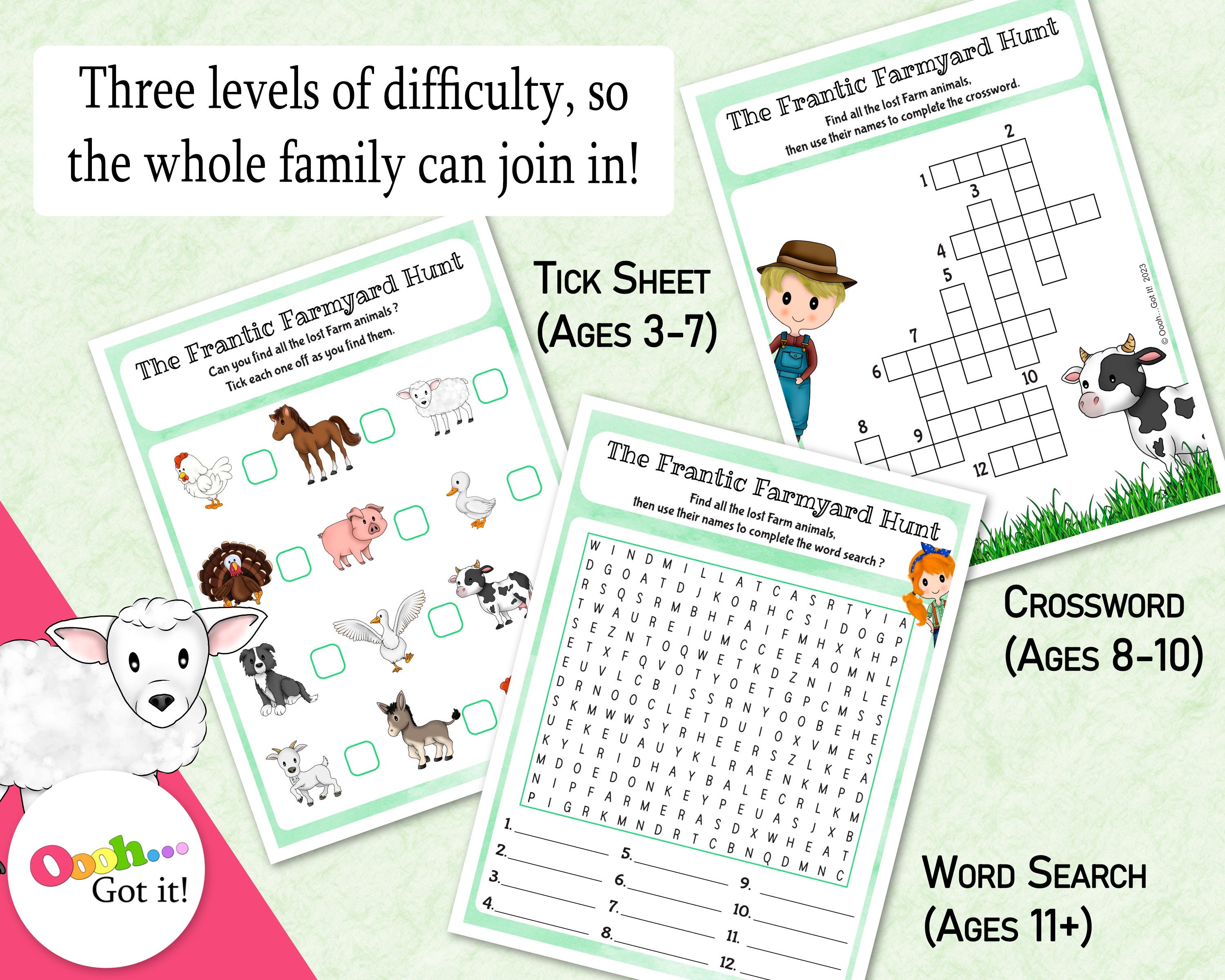 Farm Animal Scavenger Hunt a Printable Barnyard Picture - Etsy UK