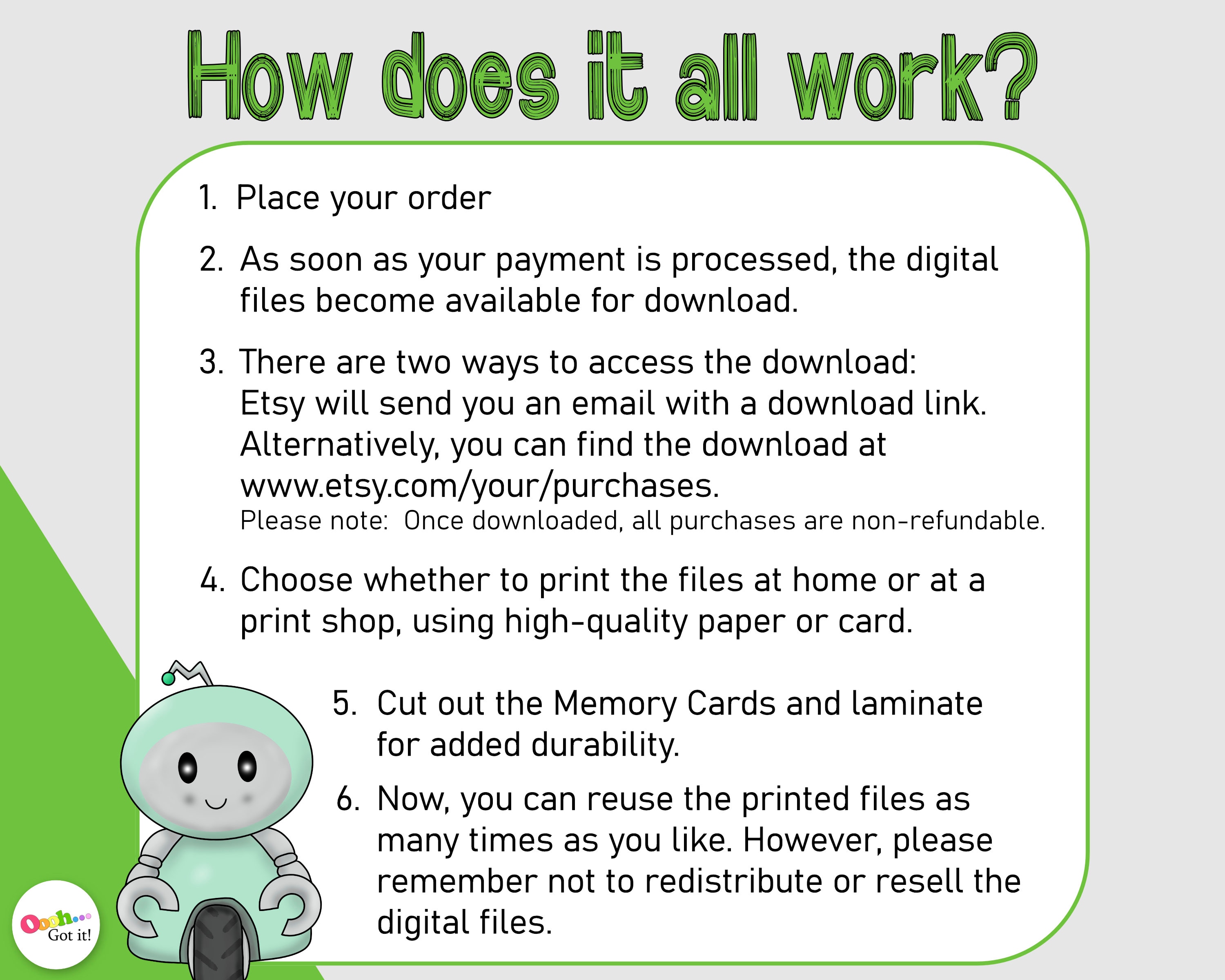 Robot Memory Cards, a Printable Robotic Picture Matching, a Toddler ...