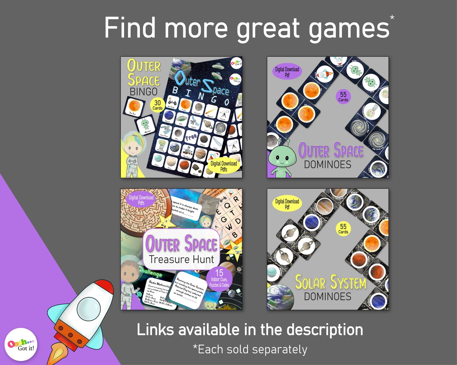 Space Treasure Hunt, a Indoor Printable Family Adventure, Alien Escape ...