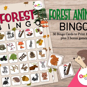 Woodland Animal Bingo Cards a Printable Autumn Forest Game - Etsy