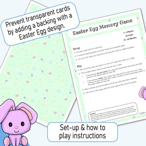 Easter Egg Memory Card Game, a Printable Picture Matching Family Game ...
