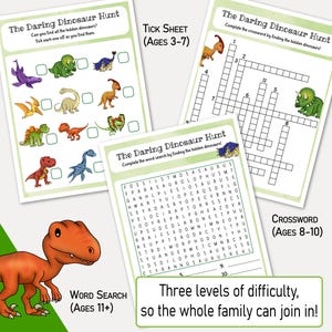 Dinosaur Picture Scavenger Hunt, a Printable Jurassic Picture Matching ...
