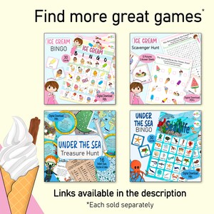 Ice Cream Memory Card Game, a Sweet Printable Picture-matching Party ...