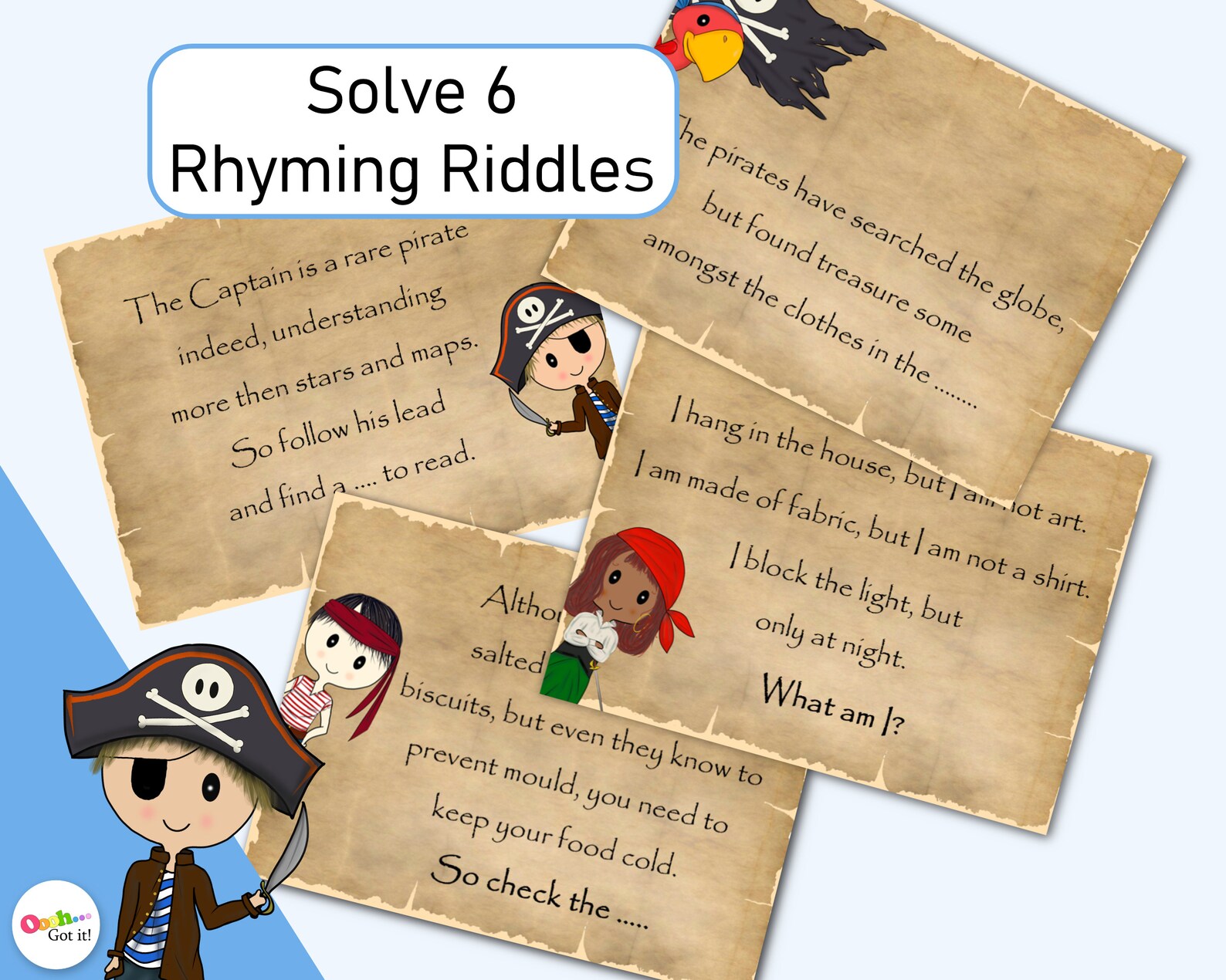 Pirate Treasure Hunt a Printable Indoor Scavenger Hunt With - Etsy