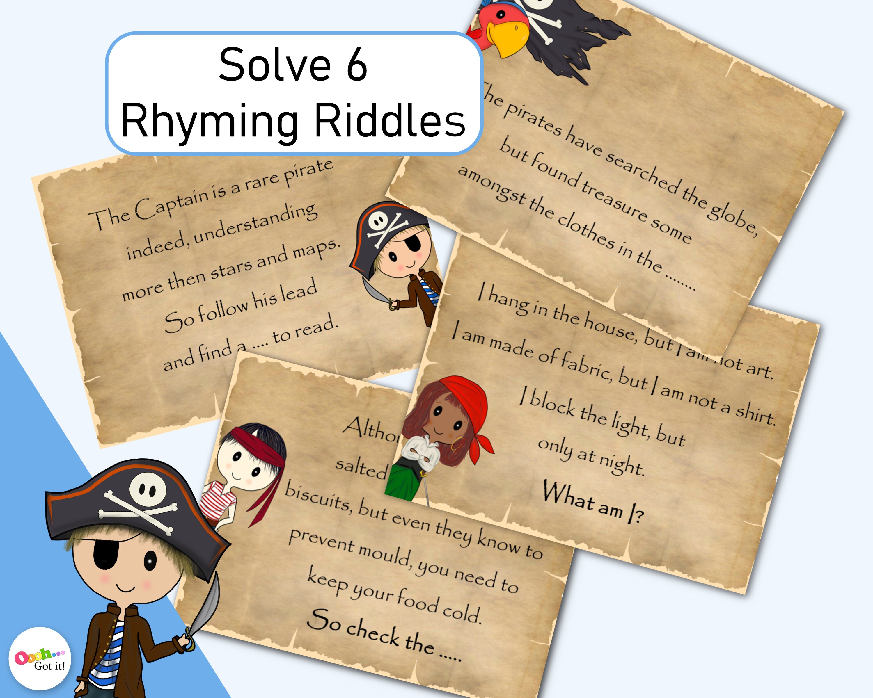 Pirate Treasure Hunt a Printable Indoor Scavenger Hunt With - Etsy