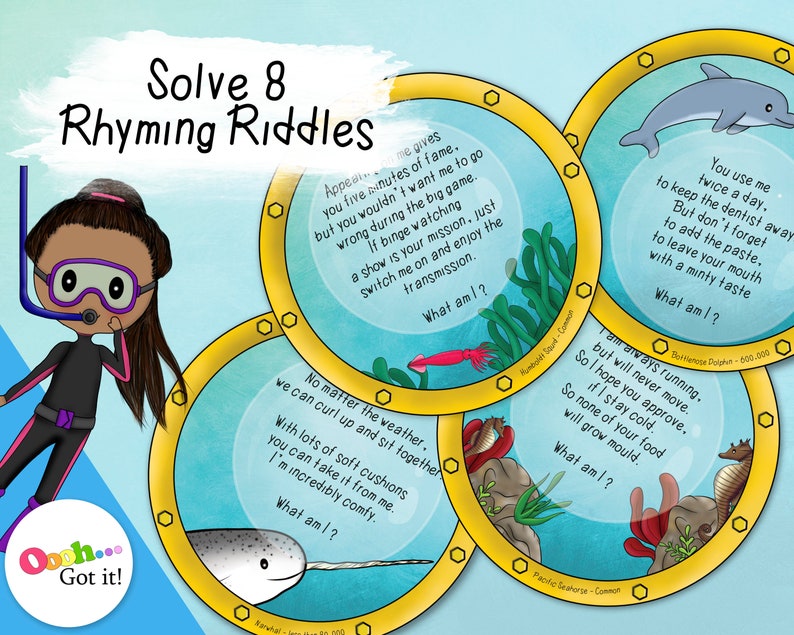 Under the Sea Treasure Hunt a Printable Indoor Scavenger - Etsy UK