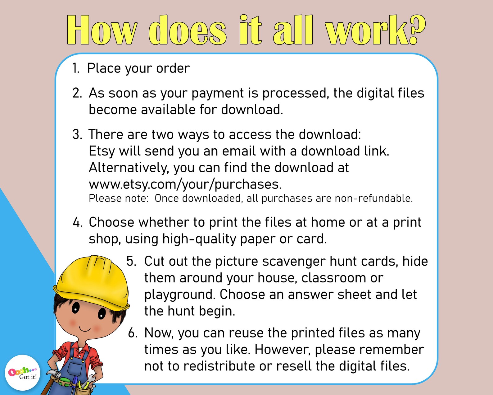 Toolbox Scavenger Hunt, a Printable DIY Picture Game, for a ...