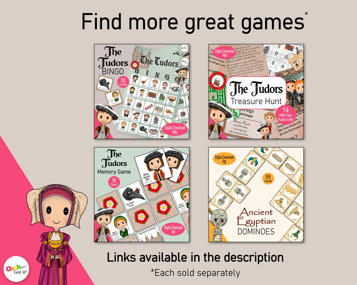 The Tudors Picture Scavenger Hunt, a Printable British History Family ...