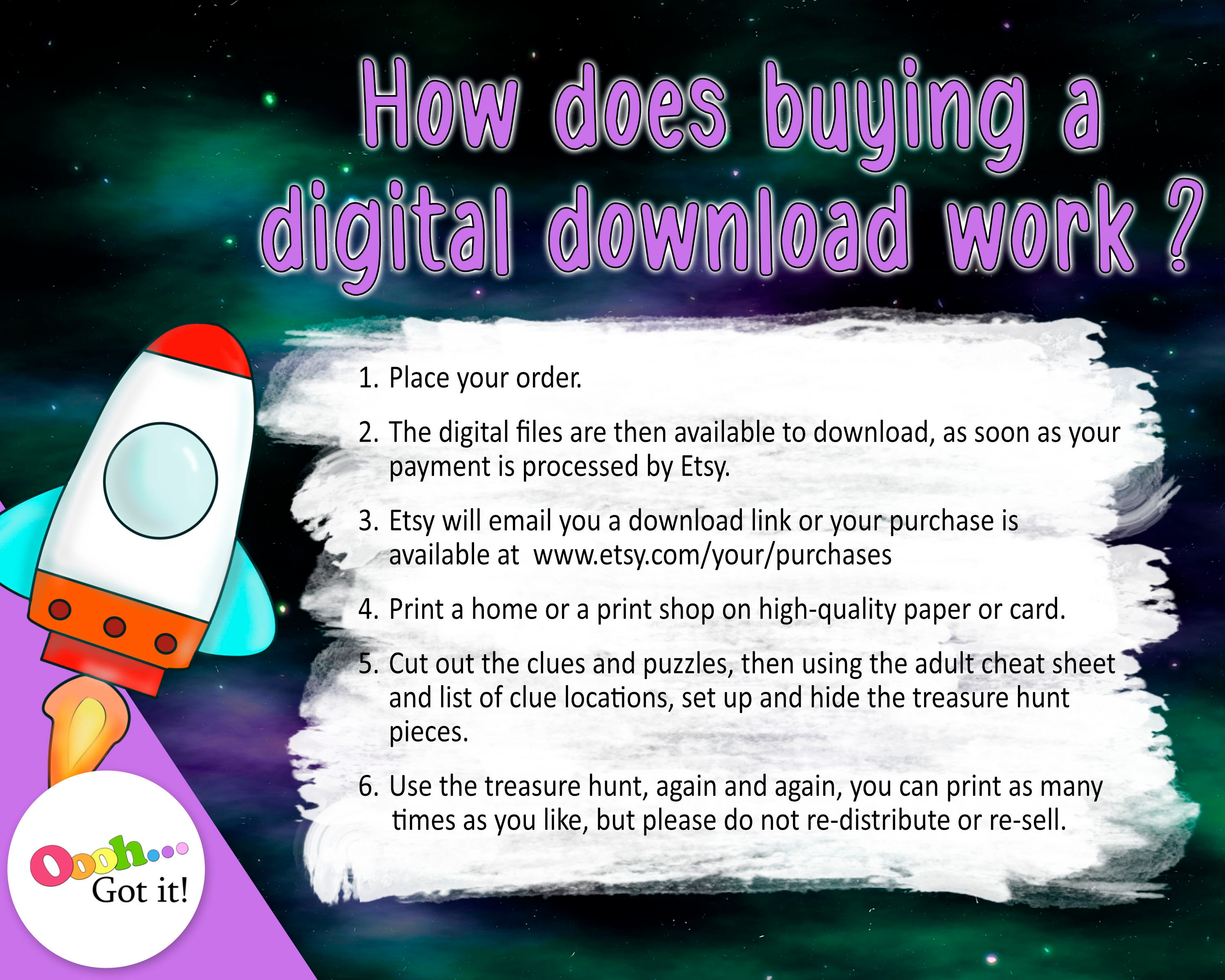 Space Treasure Hunt a Indoor Printable Family Adventure - Etsy UK