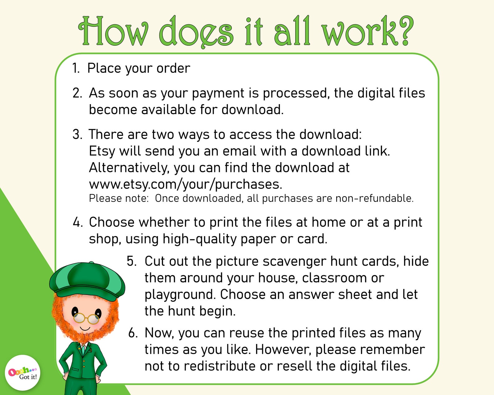St Patrick's Day Scavenger Hunt, a Printable Leprechaun Picture ...