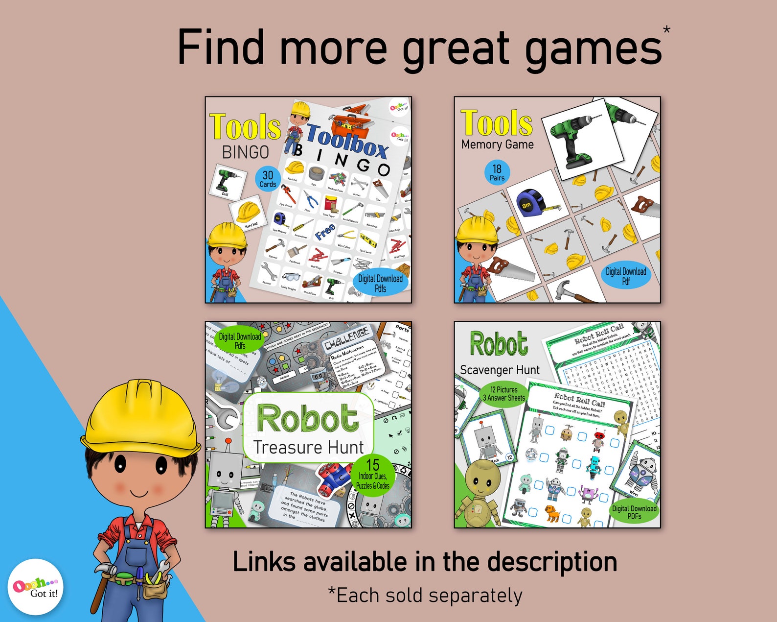 Toolbox Scavenger Hunt, a Printable DIY Picture Game, for a ...