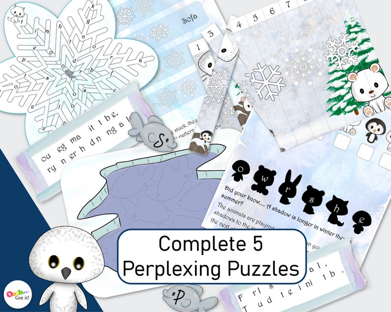 Winter Animals Treasure Hunt, Printable Indoor Arctic Scavenger Hunt ...