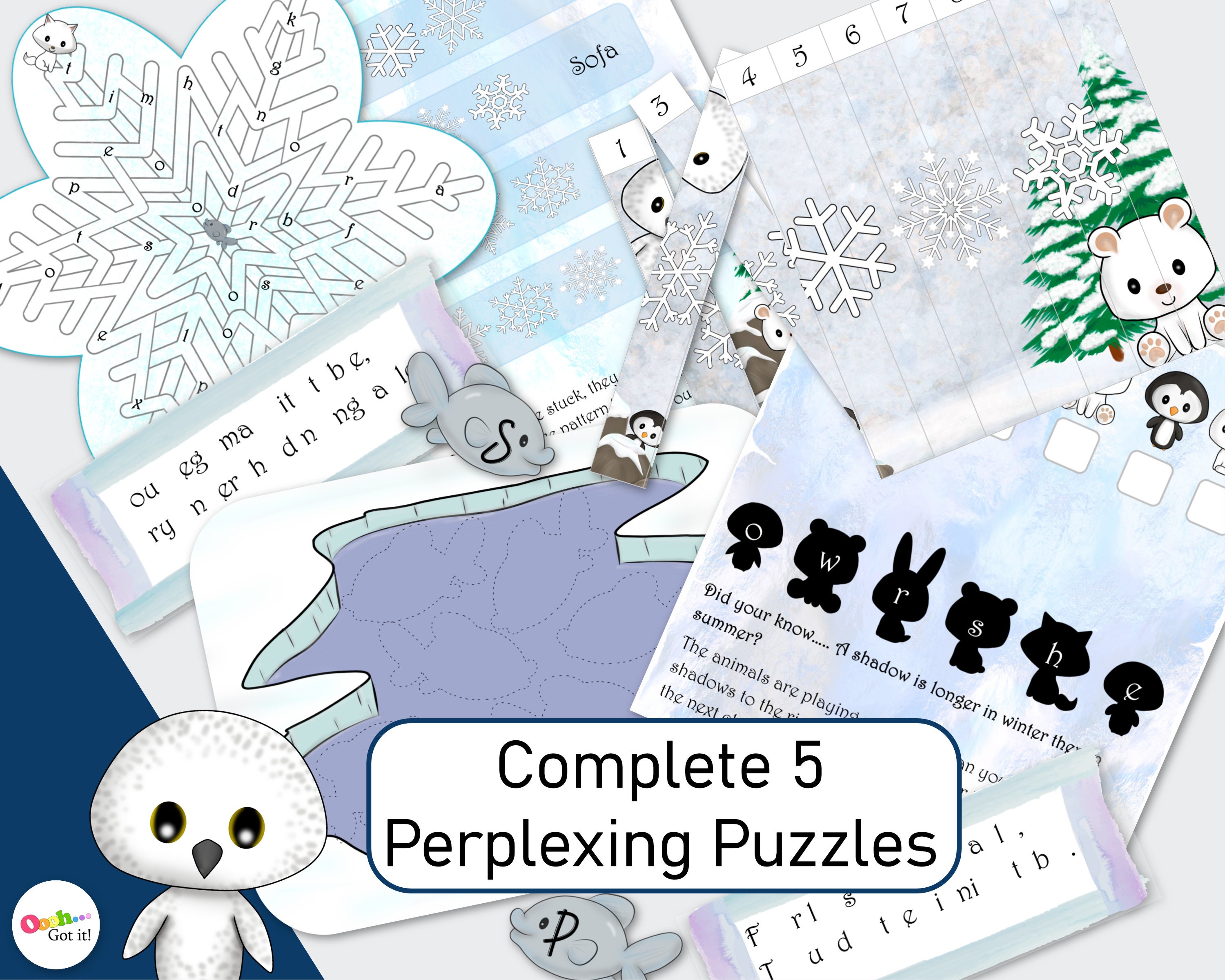 Winter Animals Treasure Hunt, Printable Indoor Arctic Scavenger Hunt ...