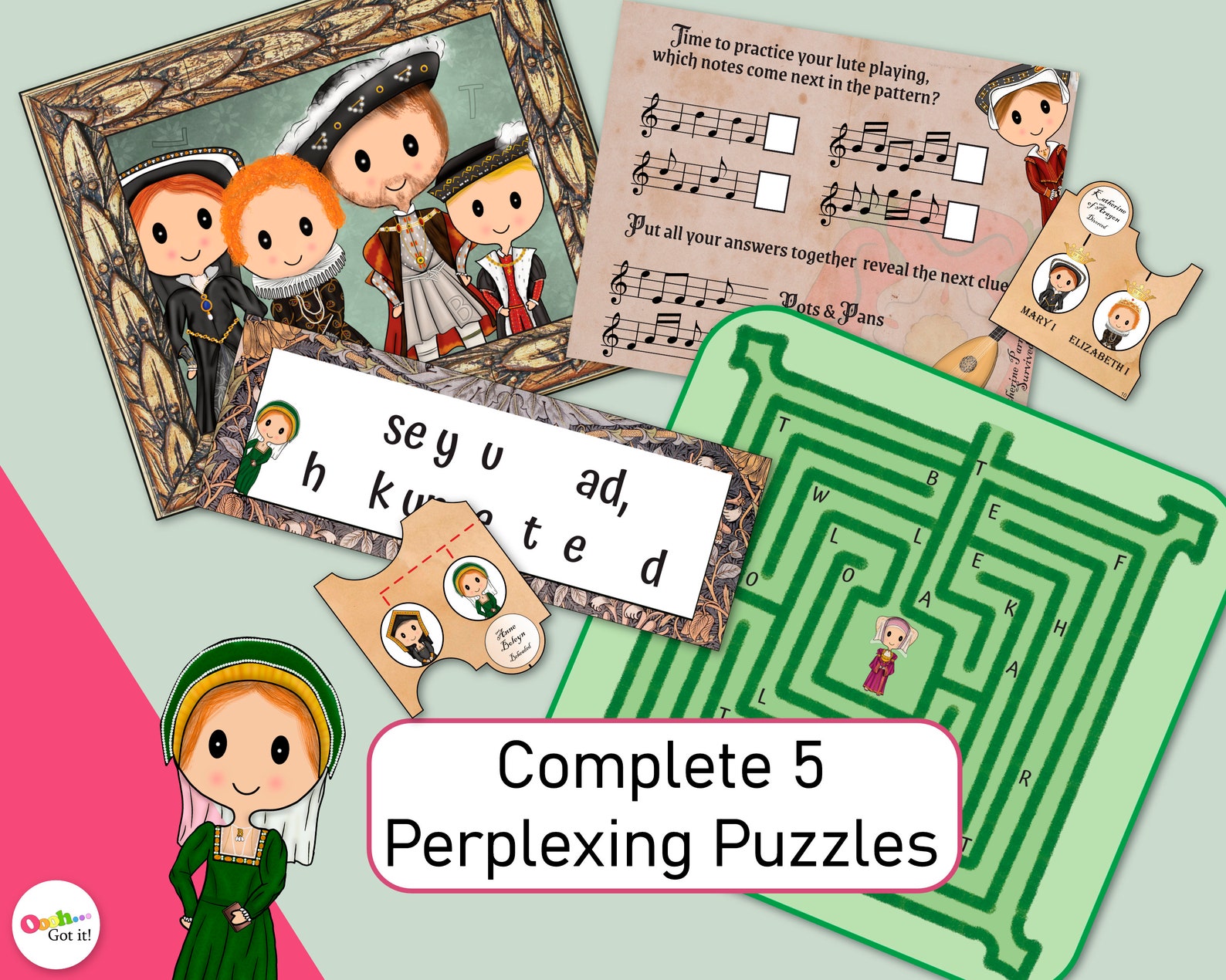 Tudor Treasure Hunt, a British History Educational Party Game, a ...