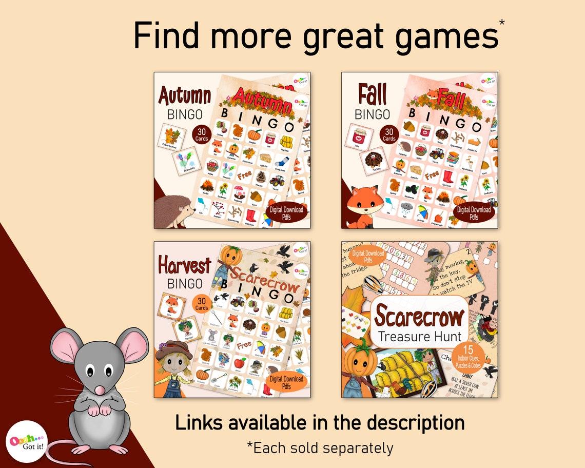 Fall Dominoes, a Printable Autumn Kids Activity, a Picture Matching ...