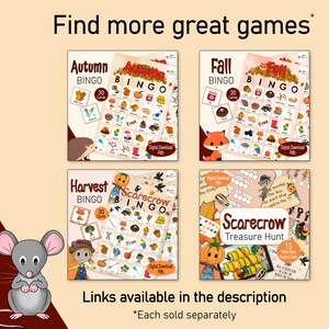 Fall Dominoes, a Printable Autumn Kids Activity, a Picture Matching ...