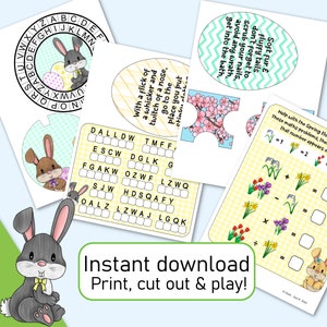 Easter Egg Treasure Hunt, Printable Indoor Kids Scavenger Hunt Clues ...
