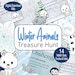 Winter Animals Treasure Hunt, Printable Indoor Arctic Scavenger Hunt ...