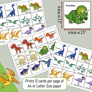 Dinosaur Memory Card Game, a Printable Jurassic Picture Matching Game ...