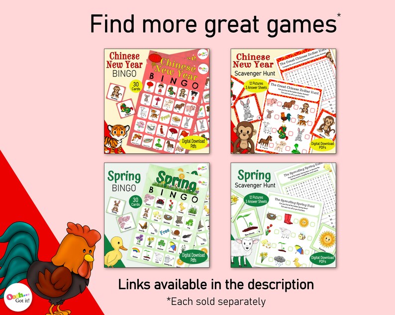 Chinese Zodiac Memory Card Game, a Printable Lunar New Year Picture ...