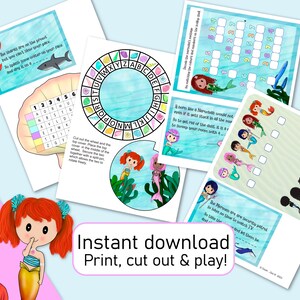 Mermaid Treasure Hunt. A Indoor Printable Kids Scavenger Hunt, Escape ...