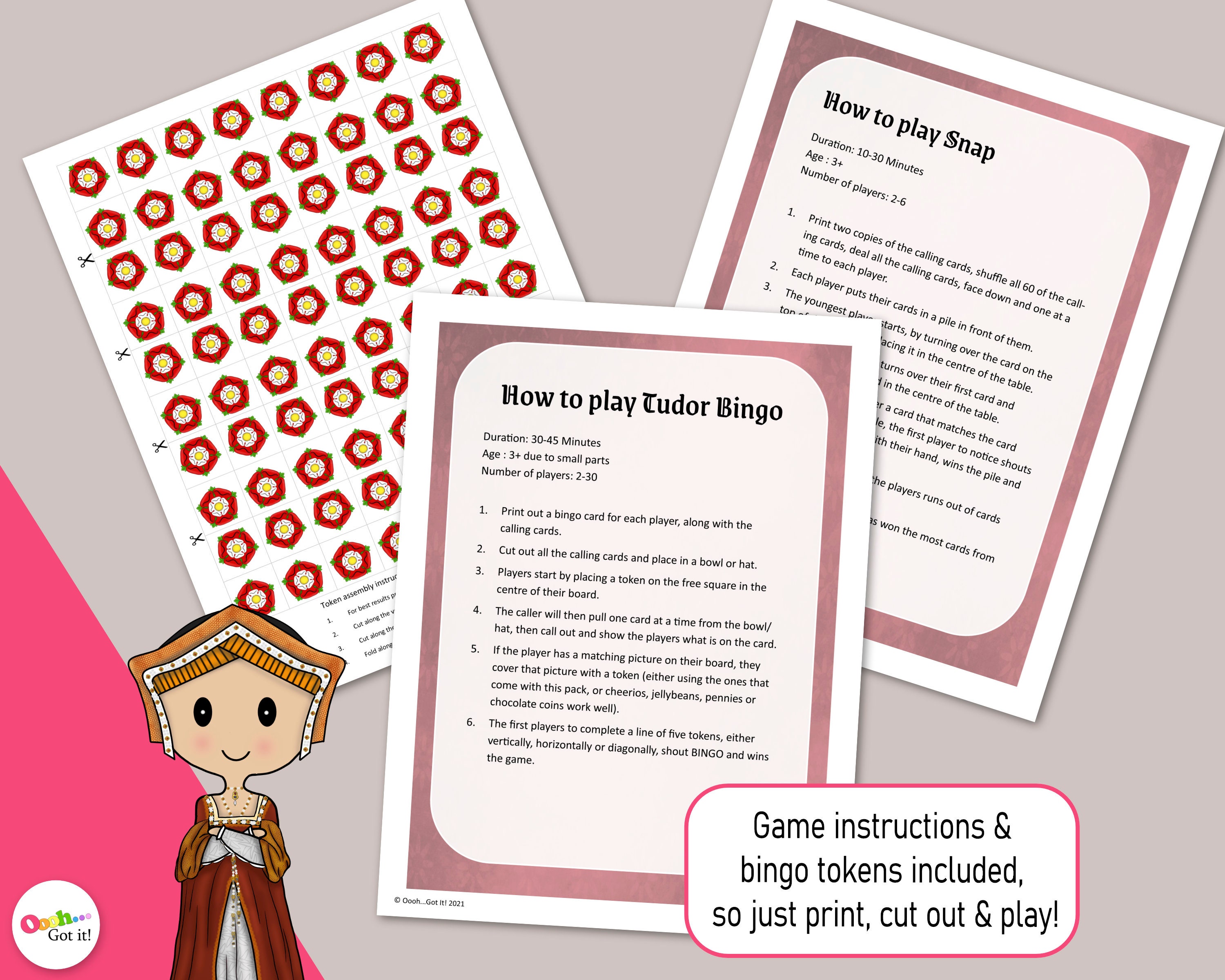 The Tudors Bingo a British History Game Featuring Henry VIII - Etsy UK