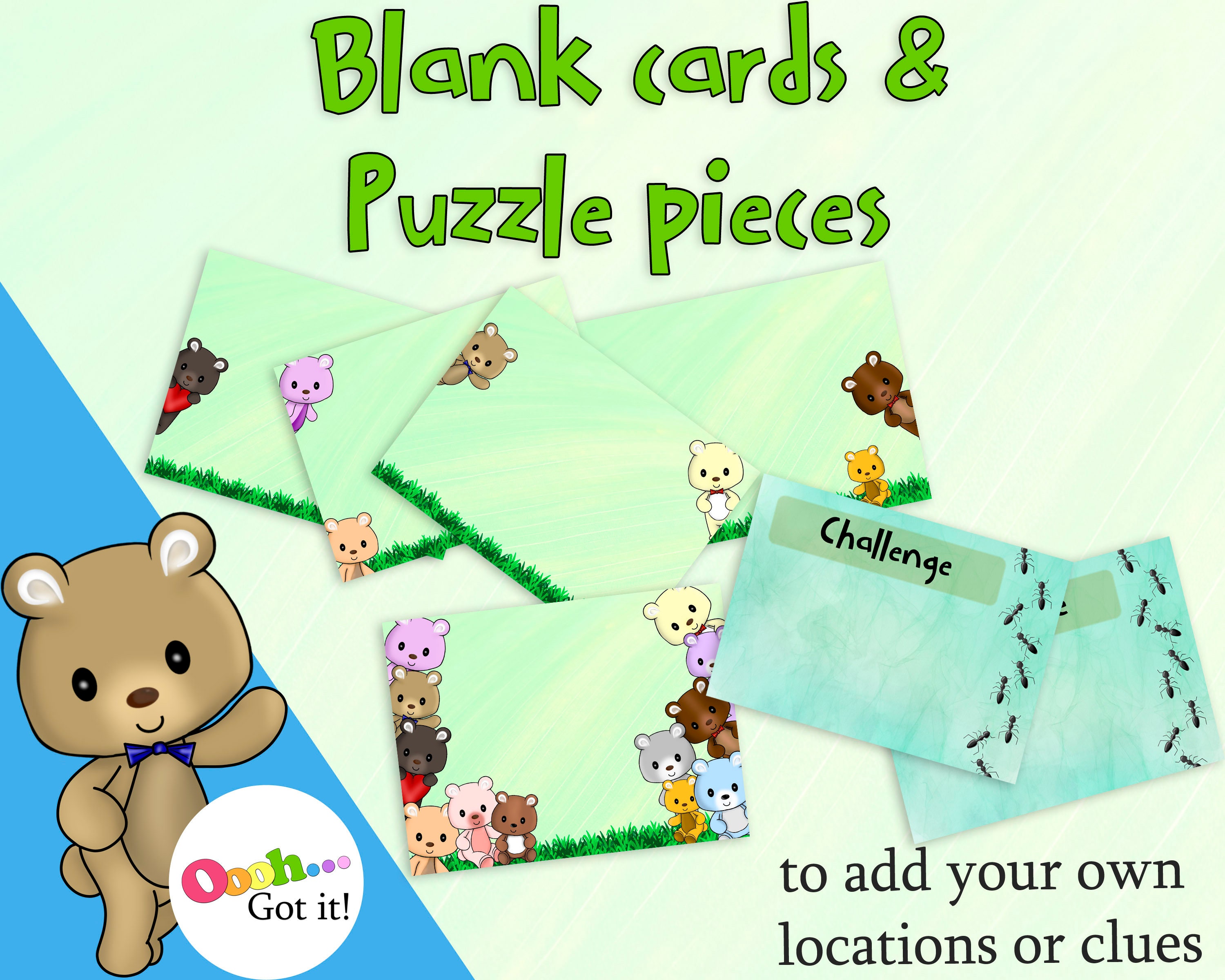 Teddy Bear Treasure Hunt a easy indoor/outdoor adventure for | Etsy