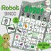 Robot Bingo Cards, a Printable Boys Birthday Party Game, a Instant ...