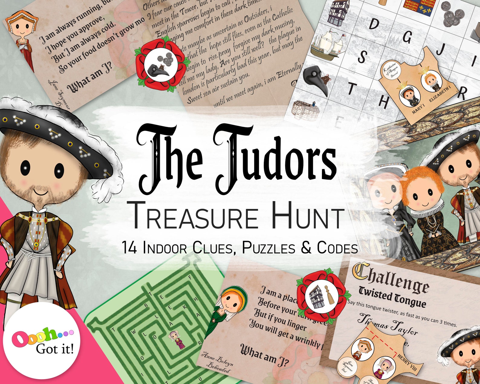 Tudor Treasure Hunt a British History Educational Party Game - Etsy UK