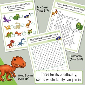 Dinosaur Picture Scavenger Hunt, a Printable Jurassic Picture Matching ...